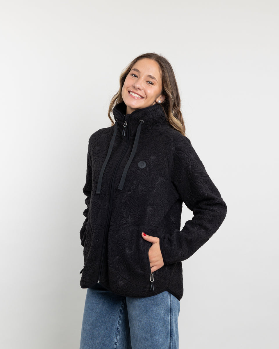 Poleron Polar mujer sin gorro con Textura Polemic